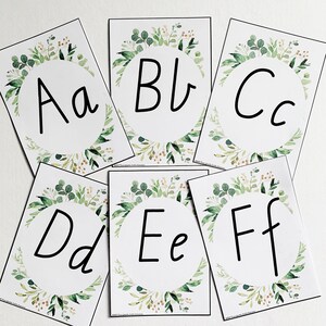 BOTANICAL Alphabet Posters | Modern Farmhouse Classroom Decor - Etsy