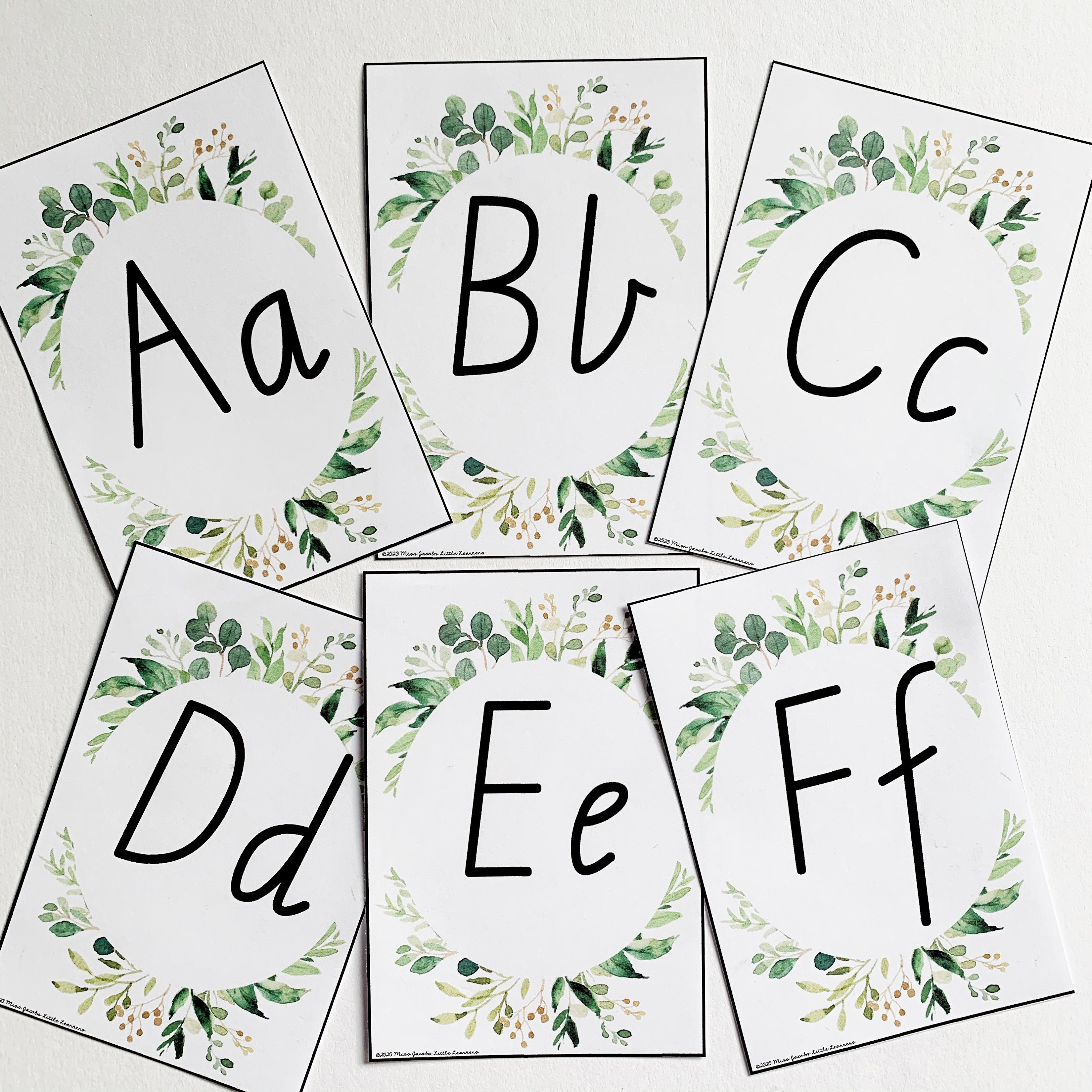 BOTANICAL Alphabet Posters Modern Farmhouse Classroom Decor - Etsy