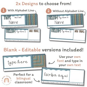 Student Name Tags & Goals Desk Plates | Cute Sea Life Classroom Decor ...