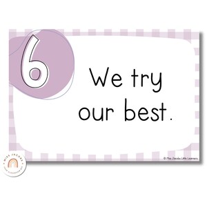 Classroom Rules Posters for Classroom Management Daisy Gingham Pastel ...