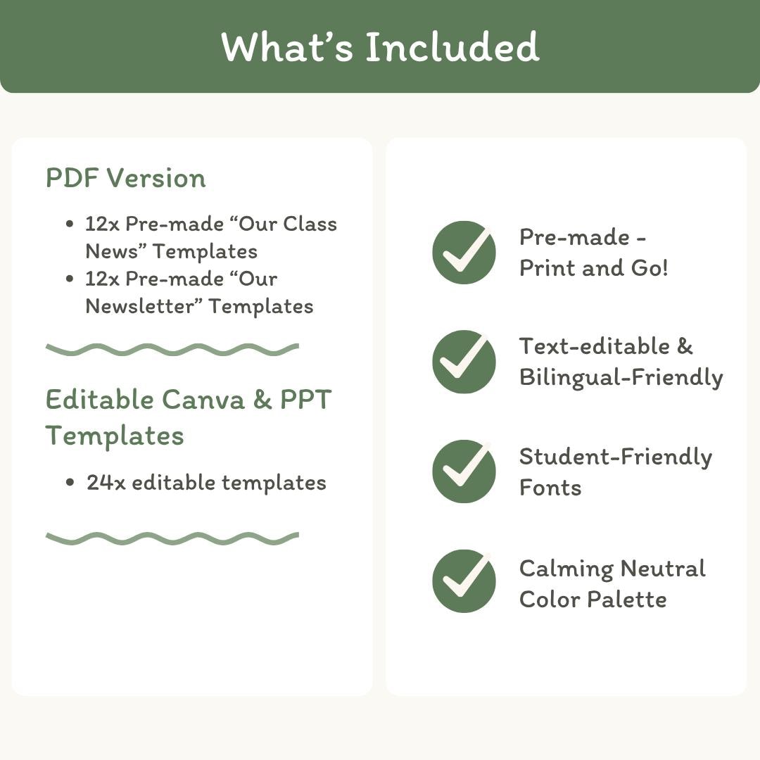 Newsletter Template for Teachers, Editable Weekly & Monthly Parent ...