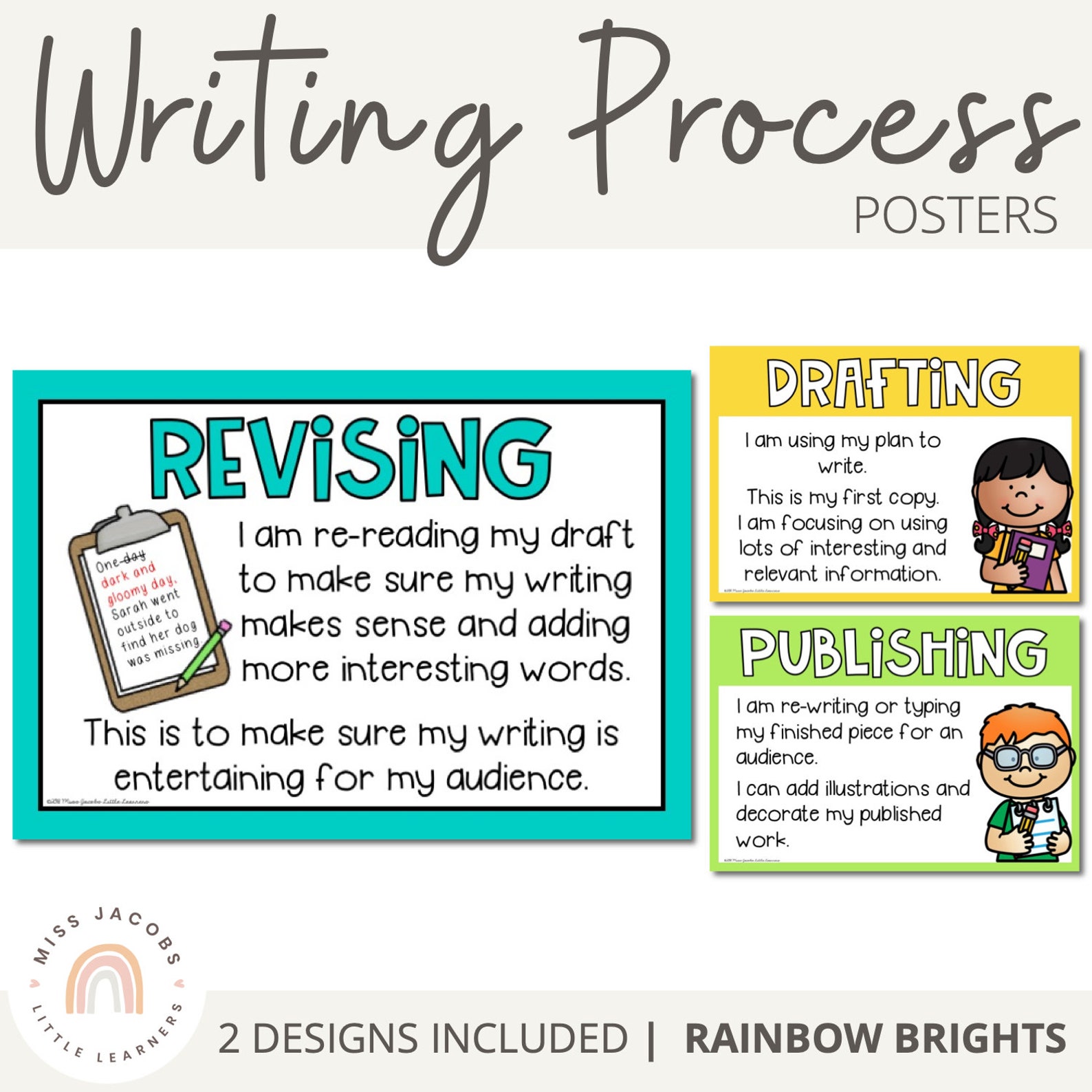 RAINBOW BRIGHTS English Posters Bundle Reading and Writing - Etsy