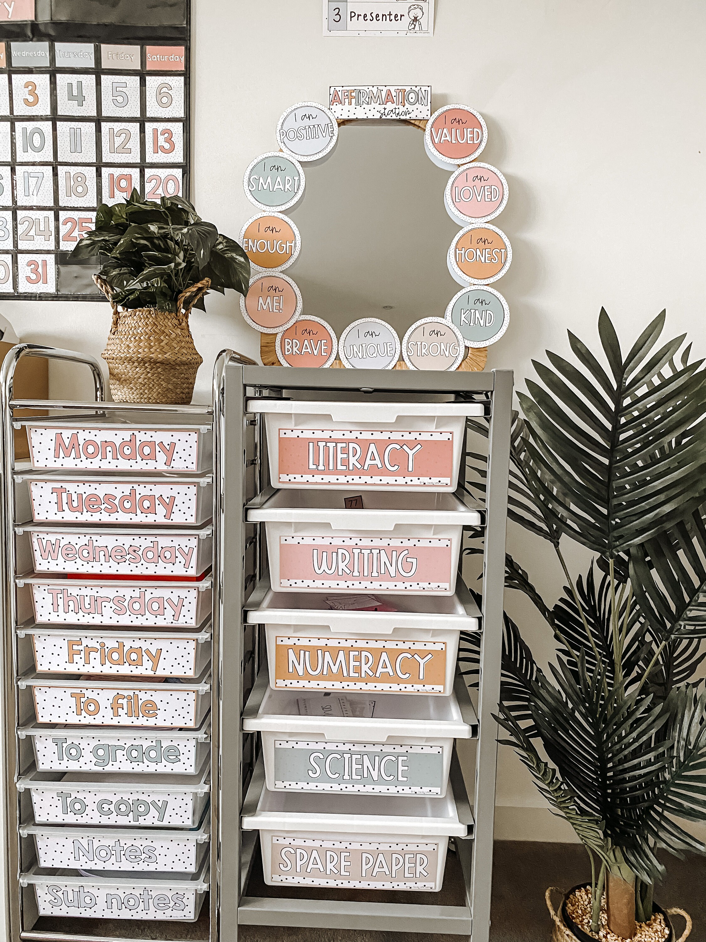 Teacher Trolley Labels 10 Drawer Cart Labels SPOTTY BOHO - Etsy UK