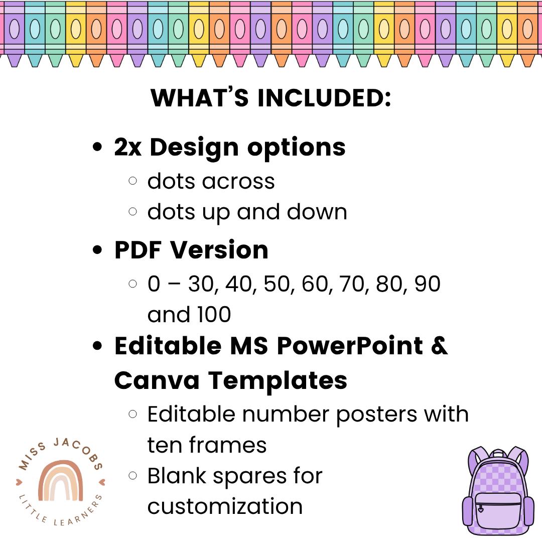 Cutesy Number Posters for Classroom, Composition Notebook Theme ...