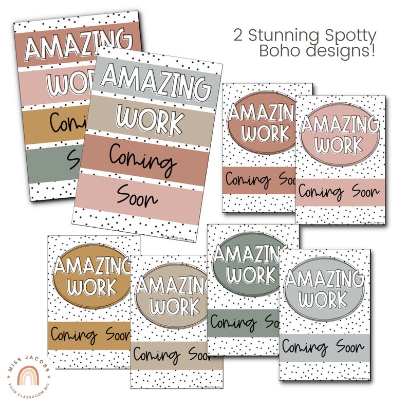 SPOTTY BOHO Classroom Decor Bundle Boho Classroom - Etsy