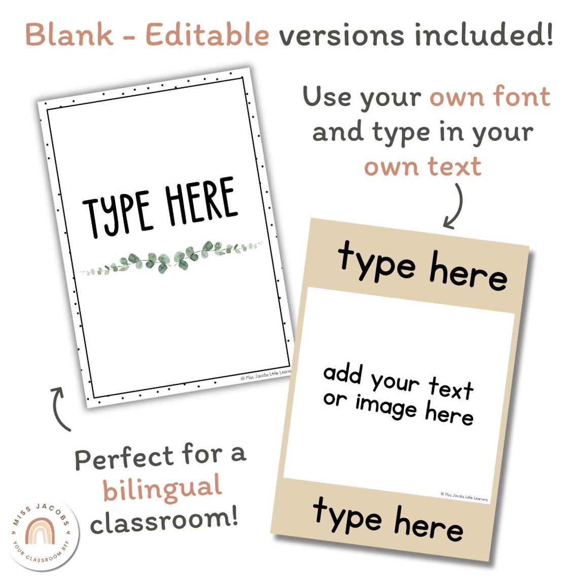 Punctuation Posters, Modern Botanical Theme, Printable ELA Anchor ...