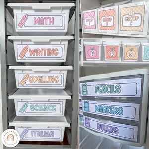 Cutesy Classroom Labels, Editable Student Names and Supplies, Bilingual ...