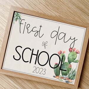 CACTUS First Day of School Signs Cactus Classroom Decor - Etsy