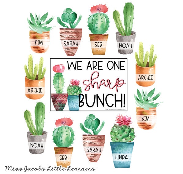 CACTUS Door Display Cactus Classroom Decor - Etsy