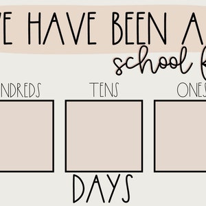 BOHO VIBES Days at School Tally Display | Desert Neutral Classroom ...