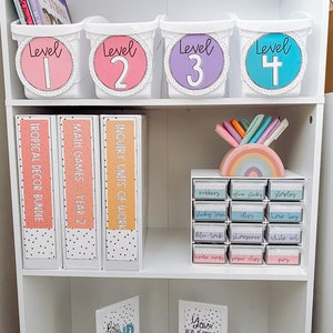 Reading Groups Organizers | SPOTTY BRIGHTS | Rainbow Guided Reading ...