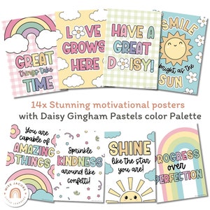 Motivational Classroom Posters | Growth Mindset Bulletin Board | Daisy ...