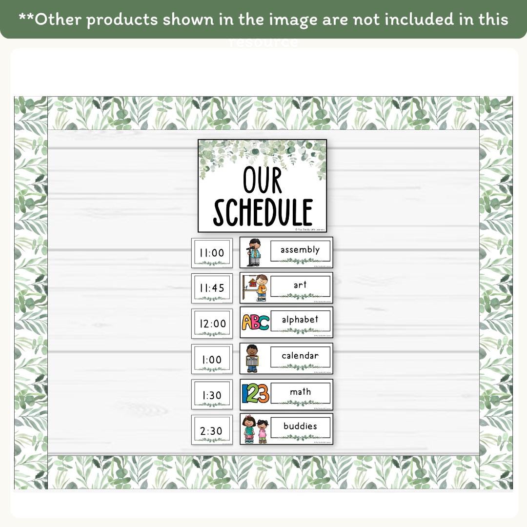 Visual Timetable Cards, Editable Classroom Schedule Set, Printable ...