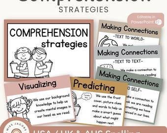 NEUTRAL Decoding Reading Strategy Posters | Boho Color Palette ...