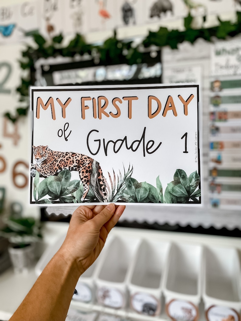 MODERN JUNGLE Classroom Decor Bundle EDITABLE Boho Jungle - Etsy