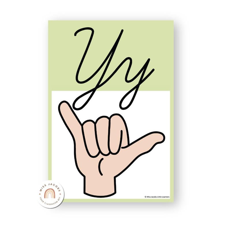 ASL (american Sign Language) Alphabet Posters | SPOTTY PASTELS - Etsy