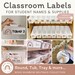 BOHO RAINBOW Classroom Labels Bundle | Editable | Neutral Rainbow ...