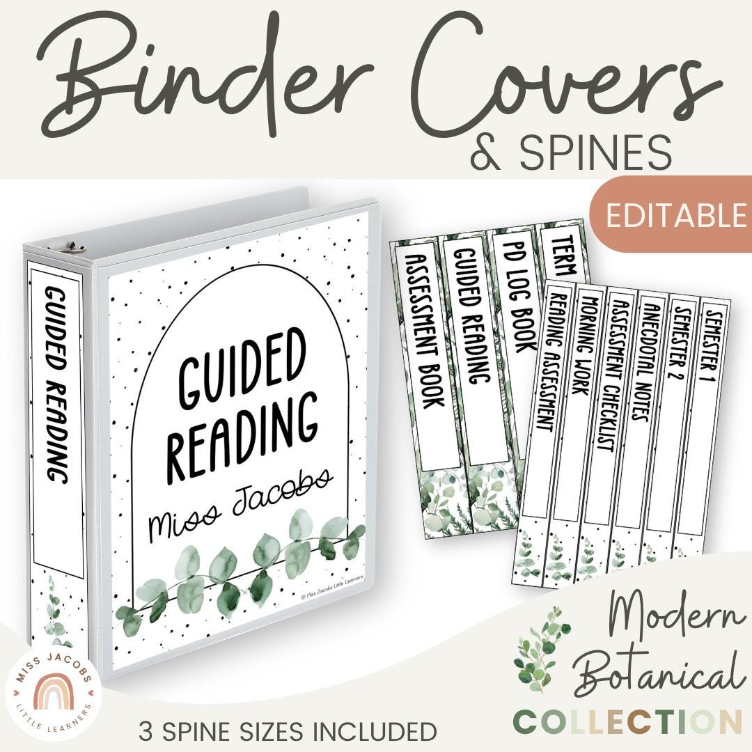 Editable Binder Covers & Spine Labels, Teacher Organization Set ...