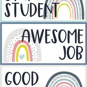 MODERN RAINBOW Behavior Chart | Editable | Calm Colors Classroom Decor ...