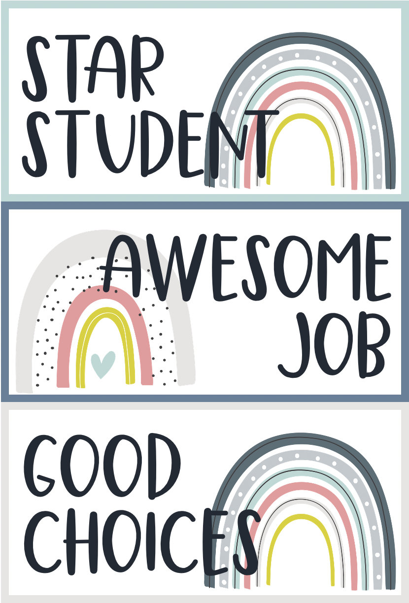 MODERN RAINBOW Behavior Chart | Editable | Calm Colors Classroom Decor ...