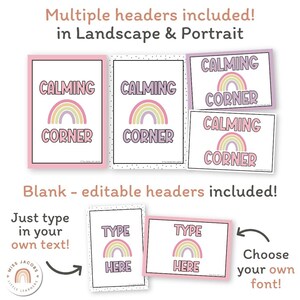 Pastel Calm Down Corner Kit, Printable Emotional Support Activities ...