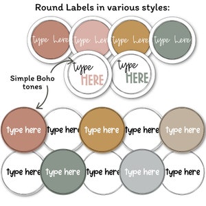 Classroom Labels | SIMPLE BOHO | Editable - Etsy