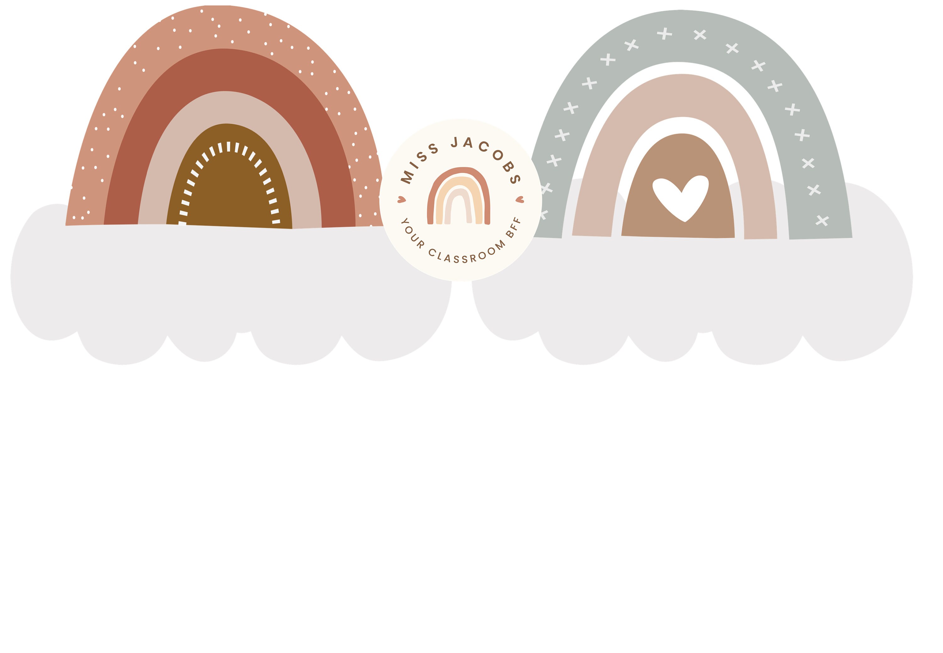 Affirmation Station Earthy Boho Rainbow Classroom Decor - Etsy