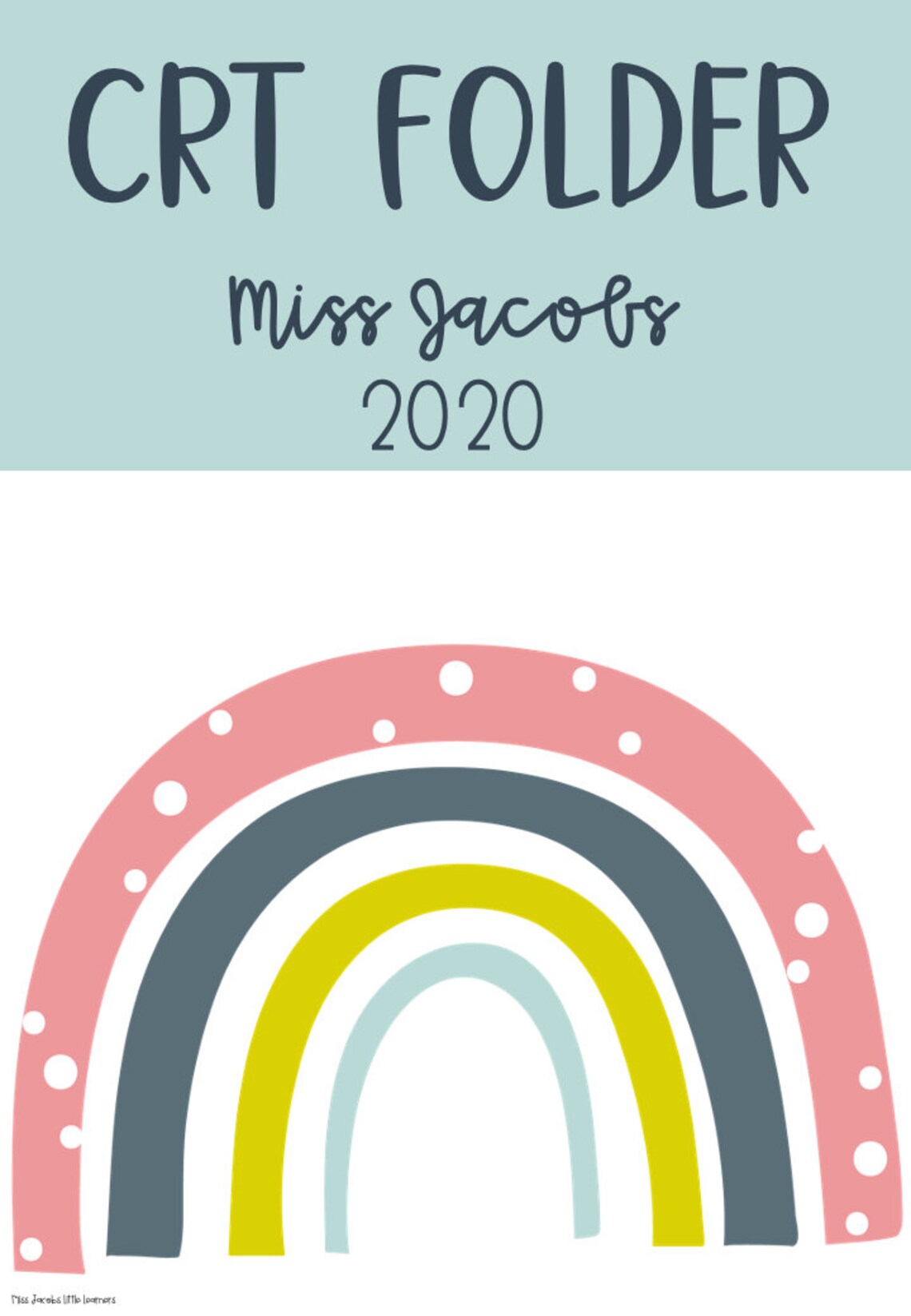 MODERN RAINBOW Binder Covers and Spines Editable Calm | Etsy