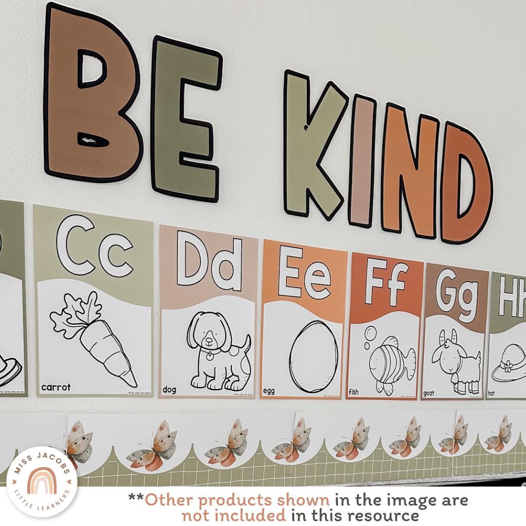 Woodland Bulletin Board Letters, Nature Theme Custom Back to School Kit ...