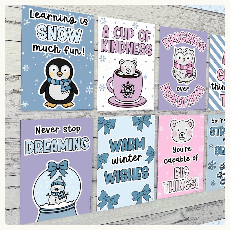 Winter Wonderland Bulletin Board Kit Decor Bundle, Crafts, Classroom ...