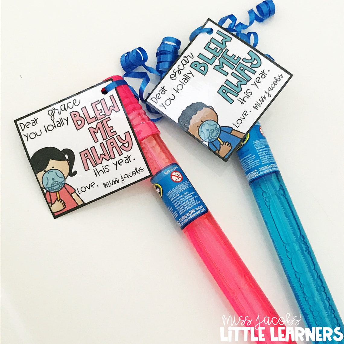 Student Gift Tags for Bubble Wands You Blew Me Away - Etsy