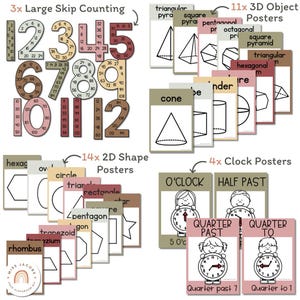 Math Posters Bundle | AUSTRALIANA | Australian Flora and Fauna - Etsy