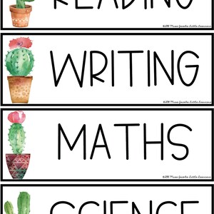 CACTUS Visual Timetable | Editable | Cactus Classroom Decor - Etsy