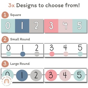 MODERN RAINBOW Classroom Number Line Display With Negatives | Calm ...