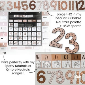 OMBRE NEUTRALS Math Posters Bundle Calming Classroom Decor - Etsy