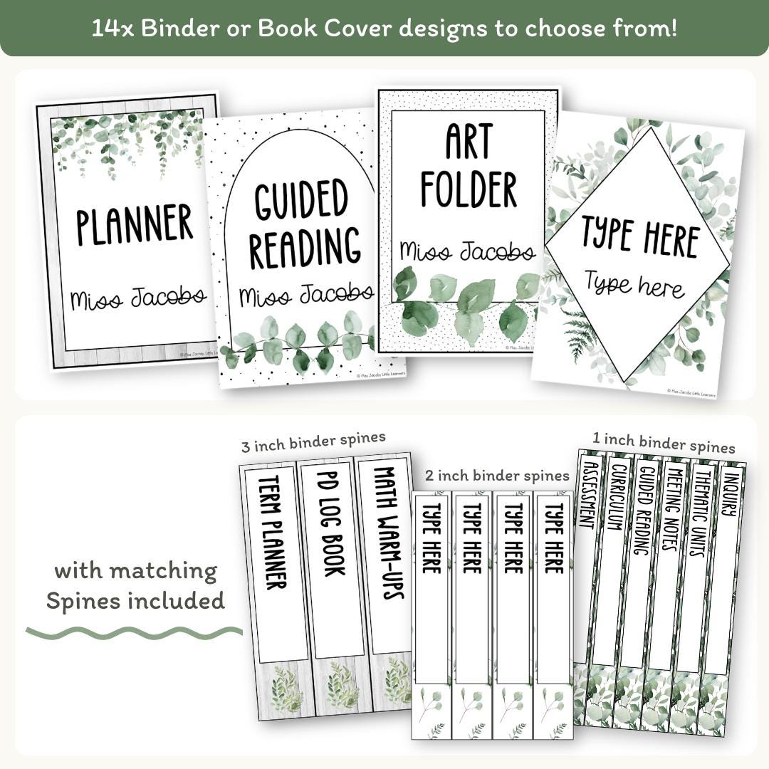 Editable Binder Covers & Spine Labels, Teacher Organization Set ...