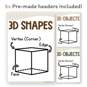 Woodland 3D Shape Posters, Editable Object Shapes Anchor Chart Math ...