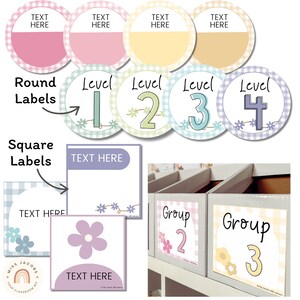Classroom Supply Labels & Student Name Tags Bundle Daisy - Etsy