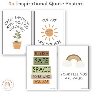 Woodland Calm Down Corner Posters, Printable SEL Calming Classroom ...