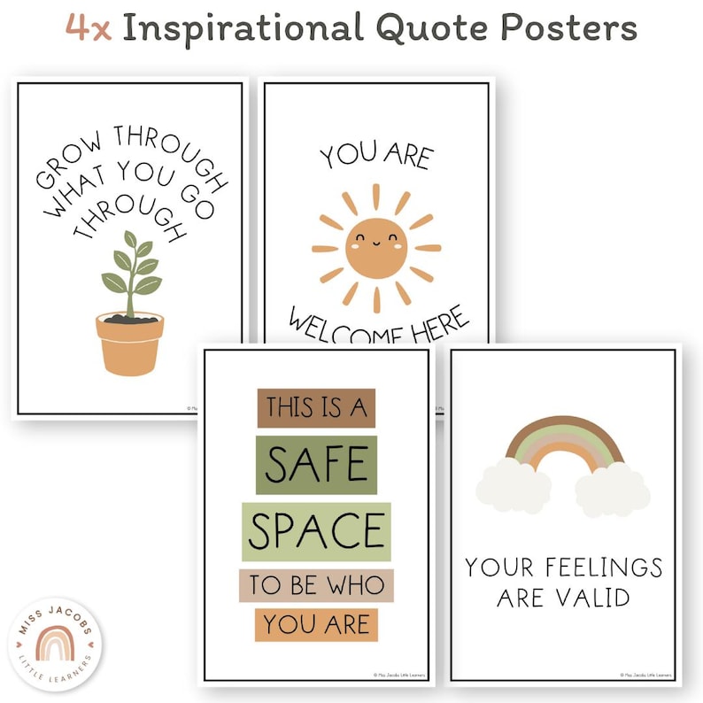 Woodland Calm Down Corner Posters, Printable SEL Calming Classroom ...