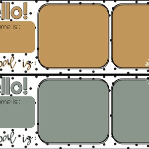 Student Name & Goals Plates | SPOTTY BOHO | EDITABLE - Etsy