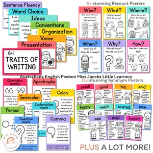 English Posters Bundle RAINBOW BRIGHTS Rainbow Themed Classroom Decor ...