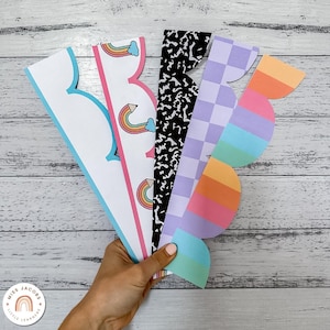 Cutesy Bulletin Board Borders, School Supplies Clipart Printable ...