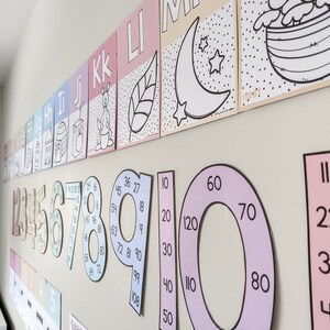 Skip Counting | Multiples Large Number Display | Muted Rainbow ...