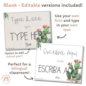 CACTUS First Day of School Signs | Cactus Classroom Decor - Etsy
