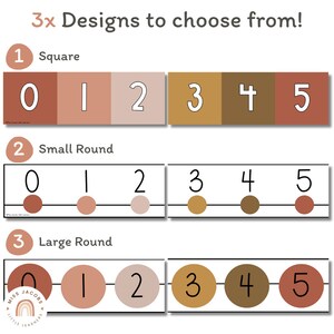 BOHO VIBES Classroom Number Line Display With Negatives | Desert ...