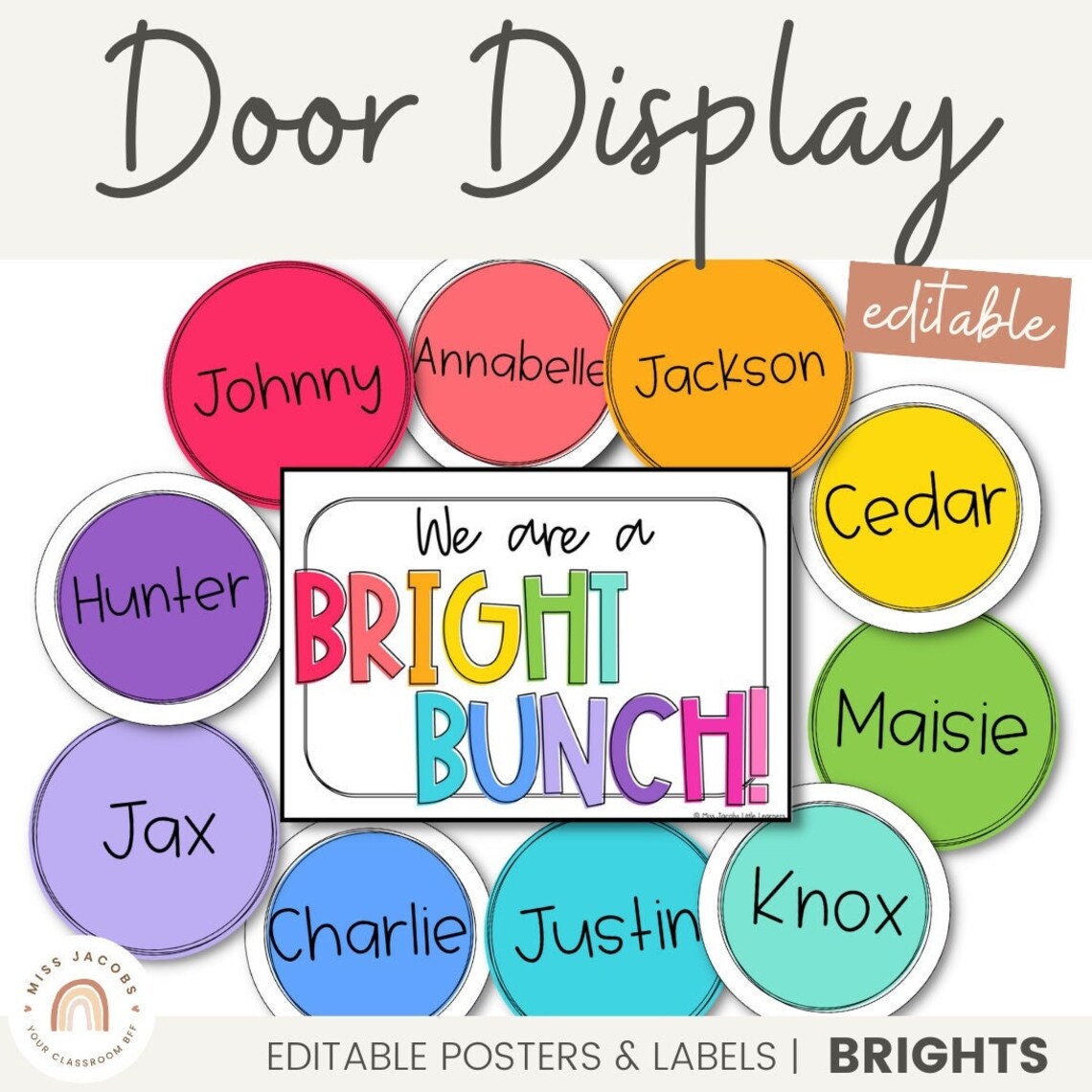Door Display BRIGHTS Classroom Decor - Etsy