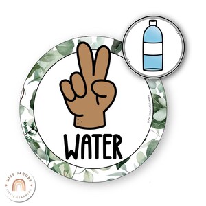 Botanical Hand Signals Posters for Classroom, Editable Visual Cues for ...