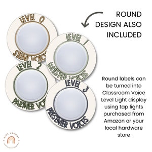 Rustic Boho Plants Voice Noise Level Display | EDITABLE Classroom ...