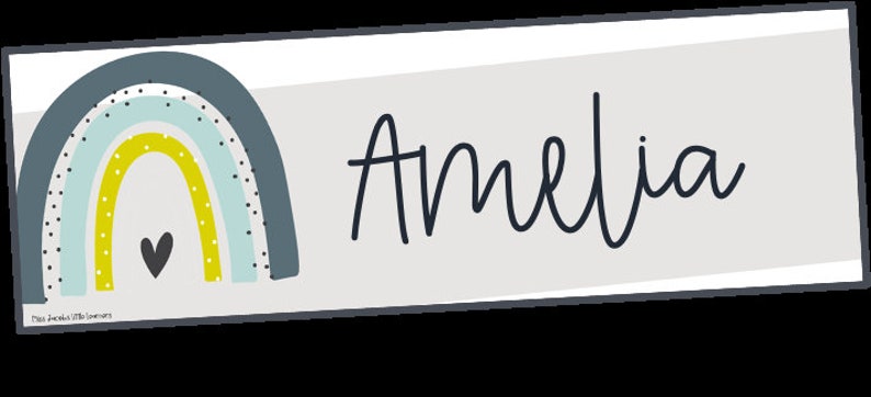 MODERN RAINBOW Classroom Labels Editable Calm Colors - Etsy